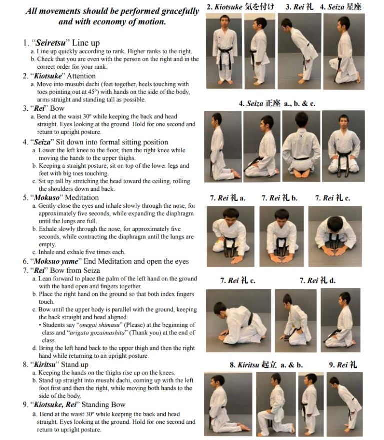 Starting and Ending Class Procedure - Karate San Diego | PracticalKarate